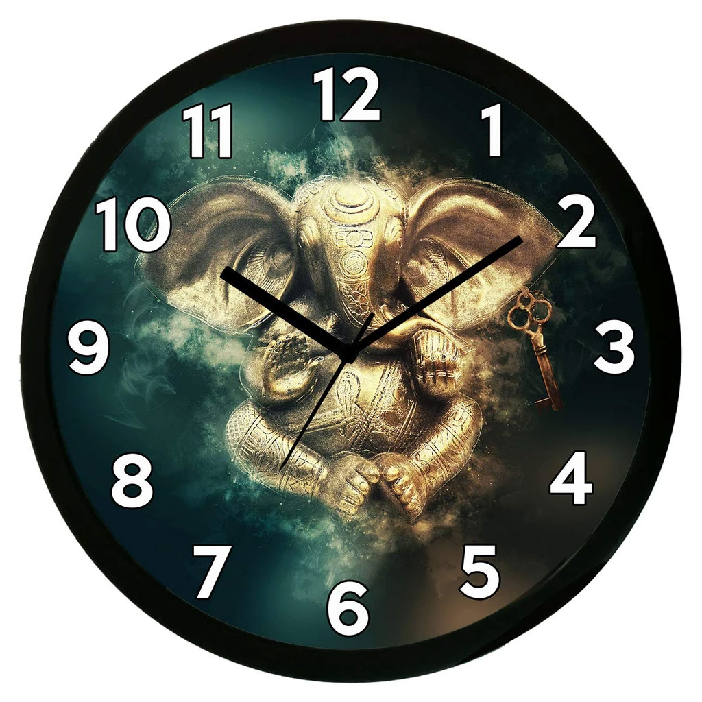 Golden Ganesh Analog Wall Clock | Buy Wall Clock